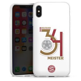DeinDesign iPhone Xs Max Handy Silikon H&uuml;lle Case transparent Handyh&uuml;lle Official Licensed Product Master Fc Bayern M&uuml;nchen Silikon Case