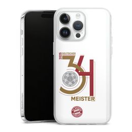 DeinDesign iPhone 14 Pro Max Handy Silikon H&uuml;lle Case transparent Handyh&uuml;lle Official Licensed Product Master Fc Bayern M&uuml;nchen Silikon Case