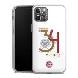 DeinDesign iPhone 12 Pro Max Handy Silikon H&uuml;lle Case transparent Handyh&uuml;lle Master Official Licensed Product Fc Bayern M&uuml;nchen Silikon Case