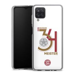 DeinDesign Galaxy A12 Handy Silikon H&uuml;lle Case transparent Handyh&uuml;lle Master Official Licensed Product Fc Bayern M&uuml;nchen Silikon Case