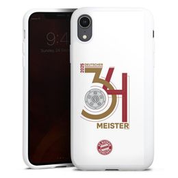 DeinDesign iPhone Xr Handy Silikon H&uuml;lle Case wei&szlig; Handyh&uuml;lle Official Licensed Product Master Fc Bayern M&uuml;nchen Silikon Case