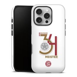 DeinDesign iPhone 16 Pro Handy Panzer Handyh&uuml;lle robuste Outdoor H&uuml;lle Schutzh&uuml;lle gl&auml;nzend Official Licensed Product Master Fc Bayern M&uuml;nchen Tough Case