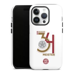DeinDesign iPhone 14 Pro Handy Panzer Handyh&uuml;lle robuste Outdoor H&uuml;lle Schutzh&uuml;lle matt Official Licensed Product Master Fc Bayern M&uuml;nchen Tough Case