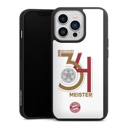 DeinDesign iPhone 13 Pro Handy Premium Silikon H&uuml;lle Handyh&uuml;lle schwarz Case Official Licensed Product Master Fc Bayern M&uuml;nchen Silikon Premium Case