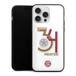 DeinDesign iPhone 15 Pro Max Handy Premium Silikon H&uuml;lle Handyh&uuml;lle schwarz Case Official Licensed Product Master Fc Bayern M&uuml;nchen Silikon Premium Case