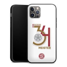 DeinDesign iPhone 12 Pro Handy Premium Silikon H&uuml;lle Handyh&uuml;lle schwarz Case Master Official Licensed Product Fc Bayern M&uuml;nchen Silikon Premium Case