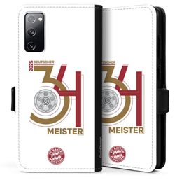 DeinDesign Galaxy S20 Handy Klapph&uuml;lle Handyh&uuml;lle aus Kunst Leder schwarz Flip Case Official Licensed Product Master Fc Bayern M&uuml;nchen Sideflip mit Lasche