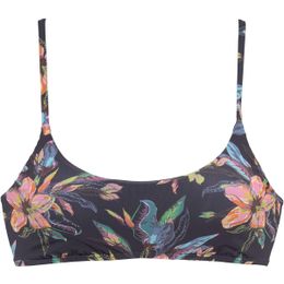 Lascana Damen Bustier-Bikini-Top, anthrazit-bedruckt, Gr&ouml;&szlig;e 34