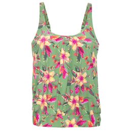 Lascana Damen Tankini-Top, salbei-pink bedruckt, Gr&ouml;&szlig;e 36