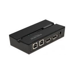 Delock USB 2.0 Switch f. 2 PC an 2Ger&auml;te, USB-Switch schwarz