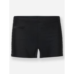 feel good Herren Badehose, schwarz-steingrau, Gr&ouml;&szlig;e 5