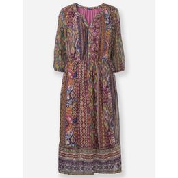 WITT Damen Druckkleid im Ethnomuster, erika-bedruckt, Gr&ouml;&szlig;e 44