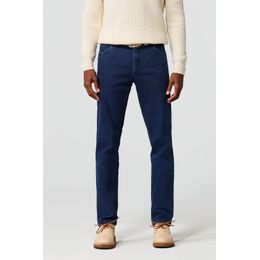 Chinos MEYER "DUBLIN", Herren, Gr. 106, Untersetzt- und Schlankgrößen, blau (blau, stone), 92% Baumwolle;6% Polyester;2% Elasthan, unifarben, regular fit lang, Hosen, im 5-Pocket-Design