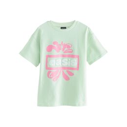 next T-Shirt 'Oasis Band' M&auml;dchen Gr&ouml;&szlig;e 168 mint / hellpink / wei&szlig;