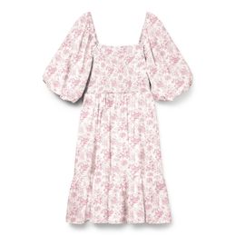 V&eacute;ro Moda Vero Moda Kleid 'VMNomia' Damen Gr&ouml;&szlig;e 38 grau / altrosa / wei&szlig; Sommerkleid