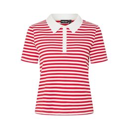Pieces Poloshirt Damen Gr&ouml;&szlig;e XL rot / wei&szlig;