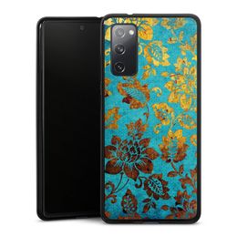DeinDesign Galaxy S20 FE Handy Silikon H&uuml;lle Case schwarz Handyh&uuml;lle Flowers Ornament Vintage