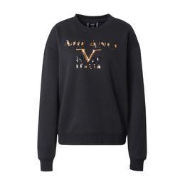 19V69 Italia Sweatshirt 'Bonnie' Damen Gr&ouml;&szlig;e XXL gold / schwarz