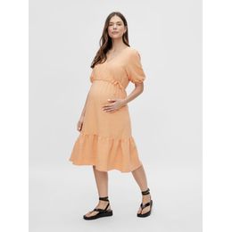 MAMALICIOUS Umstand Kleid Damen Gr&ouml;&szlig;e 34 apricot Winterkleid