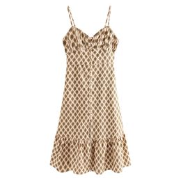 next Kleid Damen Gr&ouml;&szlig;e 54 ecru / khaki / oliv / rosa