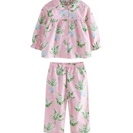 next Schlafanzug 'Cath Kidston' M&auml;dchen Gr&ouml;&szlig;e 80 hellblau / gr&uuml;n / rosa / wei&szlig;