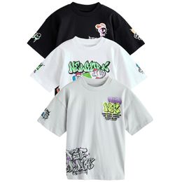 next T-Shirt Jungen Gr&ouml;&szlig;e 116 grau / gr&uuml;n / schwarz / wei&szlig;