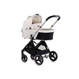 Chipolino Kinderwagen Elite 3 in 1 i-Size Babyschale Sportsitz Babywanne Tasche beige
