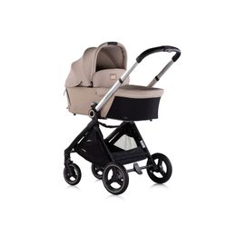 Chipolino Kinderwagen Elite 3 in 1 i-Size Babyschale Sportsitz Babywanne Tasche braun