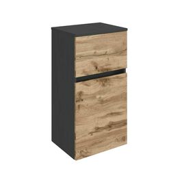 Pharao24.de Badezimmer Unterschrank in Wildeichefarben und Anthrazit 40 cm breit