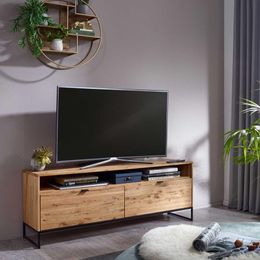 Pharao24.de TV Möbel aus Wildeiche Massivholz & Metall modernem Design