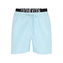 Calvin Klein Swimwear Badeshorts Herren Größe XL hellblau / hellgrau / schwarz