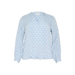 Kaffe CURVE Bluse 'KCDiana Damen Größe XL/XXL hellblau / weiß