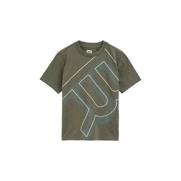WE Fashion T-Shirt Jungen Gr&ouml;&szlig;e 134/140 khaki / dunkelgr&uuml;n / wei&szlig;