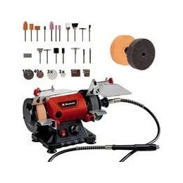 Einhell Doppelschleifer TC-XG 75 Kit rot/schwarz, 150 Watt, umfangreiches Zubeh&ouml;r-Kit f&uuml;r Polier- und Schleifarbeiten