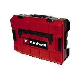 Einhell Systemkoffer E-Case S-F incl. grid foam, Werkzeugkiste schwarz/rot, mit Rasterschaumstoffeinlage