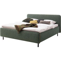 Meise Möbel Polsterbett MEISE.MÖBEL "Primo wahlweise mit Bettkasten", grün (dunkelgrün), B:203cm H:105cm L:218cm, Betten, erhältlich in verschiedenen Breiten