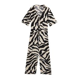 Tom Tailor Jumpsuit Damen Größe L beige / schwarz / weiß