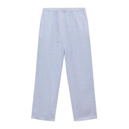 Mango Hose Damen Größe 34 hellblau / weiß