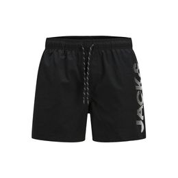 Jack & Jones Plus Jack & Jones Plus Badeshorts 'JPSTMaui' Herren Größe L/XL schwarz / weiß