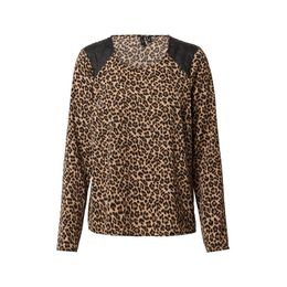 Véro Moda VERO MODA Shirt 'SERENA' Damen Größe XL creme / braun / schwarz