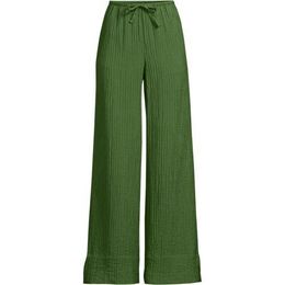 LANDS' END Weite Crinkle-Hose, Damen,  Gr&uuml;n, Nylon/Viskose, by Lands' End