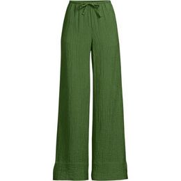 LANDS' END Weite Crinkle-Hose, Damen,  Gr&uuml;n, Nylon/Viskose, by Lands' End