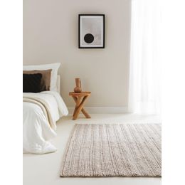 benuta Pure Wollteppich Dina Beige 80x150 cm - Naturfaserteppich aus Wolle