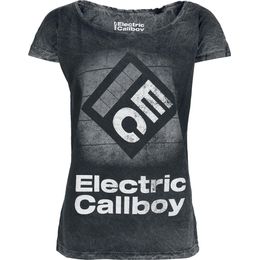 Electric Callboy Square Logo T-Shirt grau in XXL *18049