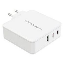 LC Power LC-GAN-100 USB Ladeger&auml;t 100 W 2x USB-C&reg;, 1x USB-A USB PD 3.0 Wei&szlig; Innenbereich GaN, Schnellladeger&auml;t, USB Power Delivery (USB-PD)