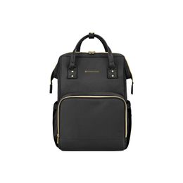 Kikkaboo Wickeltasche Siena, Rucksack, Wickelunterlage, Griffl&auml;nge einstellbar schwarz uni