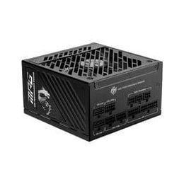 MSI MPG A850GS PCIE5, PC-Netzteil schwarz, 1x 12-Pin High Power GPU, 3x PCIe, Kabelmanagement, 850 Watt