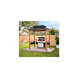 Sojag Pavillon BBQ Maui Holzoptik 158x249x278cm