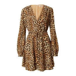 Glamorous Kleid Damen Größe 36 beige / braun / schwarz Winterkleid