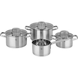 CS SOLINGEN Topf-Set CARL SCHMIDT SOHN "Beckum", silber (silberfarben), Töpfe, Induktion